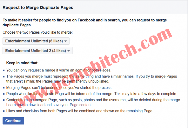 How to Merge Two Facebook Pages Into ones?