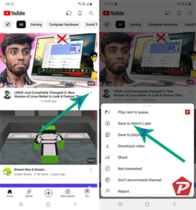 Use Youtube Watch Later Feature on Youtube Mobile App