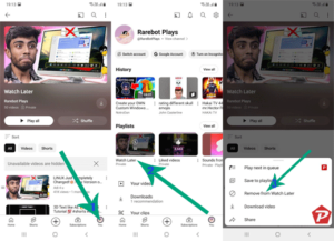 Use Youtube Watch Later Feature on Youtube Mobile App