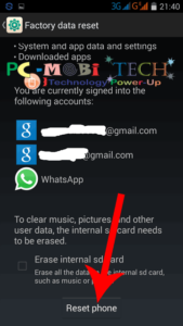 How Securely reset Android Smartphone without losing data