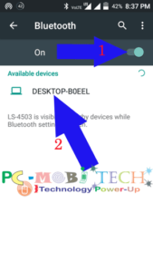 Share Android Smartphone Internet to PC via Bluetooth.