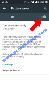 Enable & use Android Battery Saver to save phone Battery.
