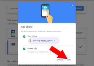 Setup & Use Google Prompt (login without password)